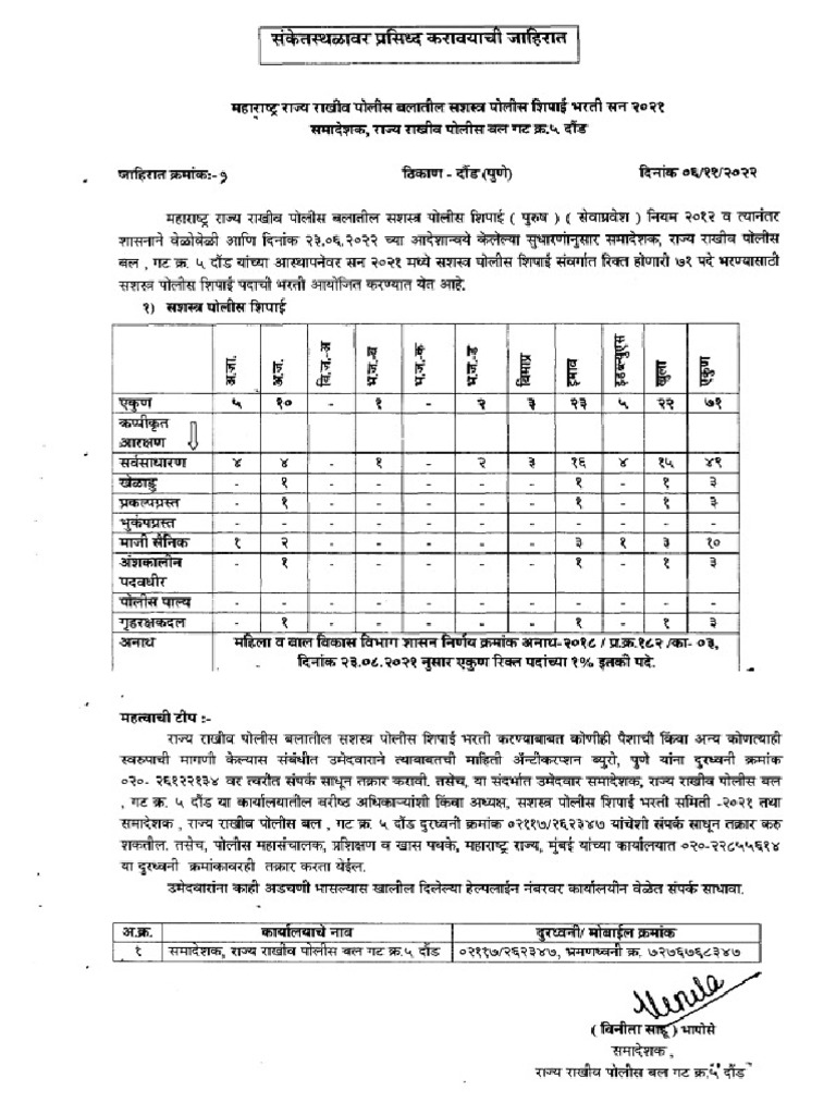 SRPF GR 5 Daund | PDF