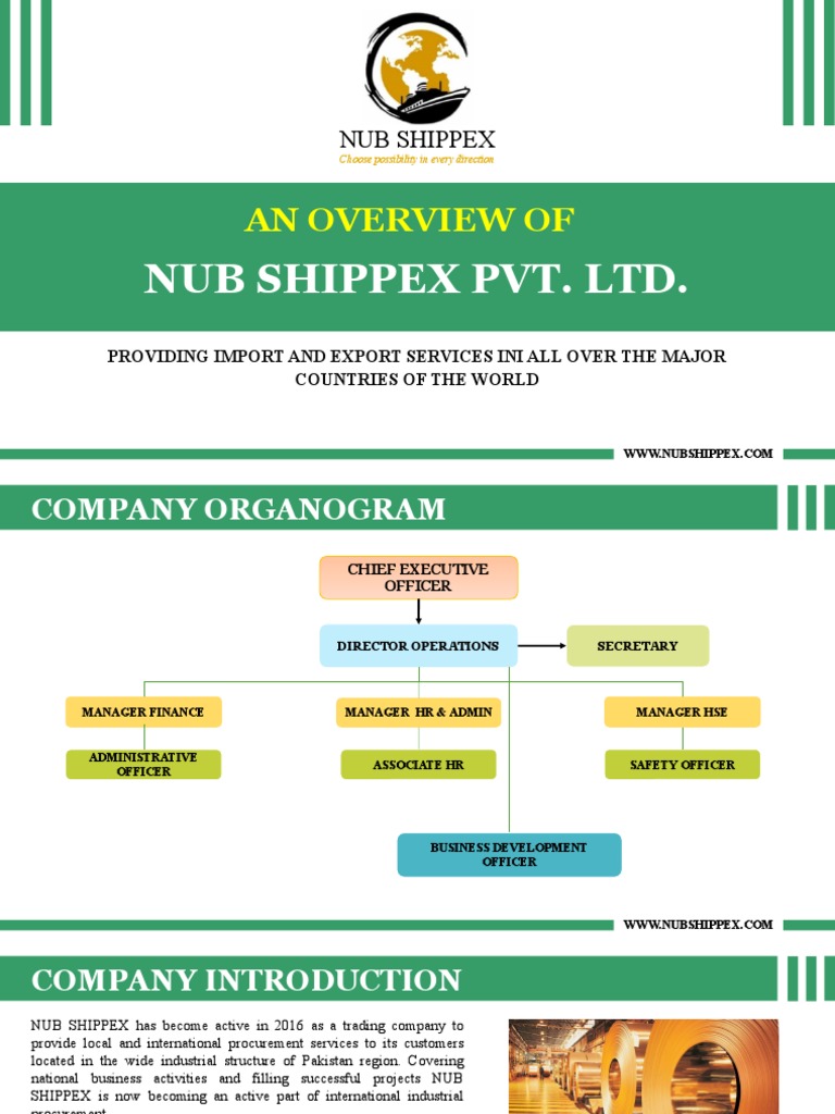 An Overview of NUB SHIPPEX PVT. LTD | PDF | Procurement | Oil Refinery