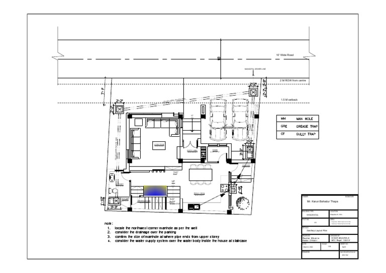 Sanitary Layout Plan | PDF | Waste Management | Public Health