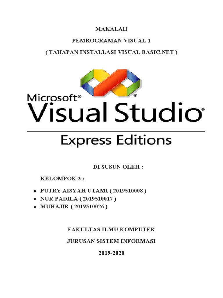 Makalah Pemograman Visual 1 Kelas A KLP 1 | PDF | Komputer | Teknologi & Rekayasa