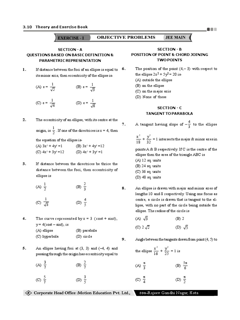 Ellipse Pdf Ellipse Circle
