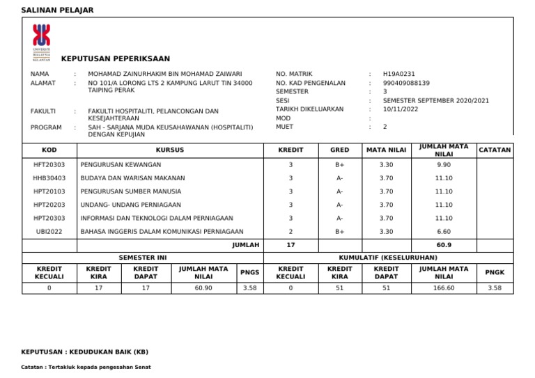 Result Slip-202020211 | PDF