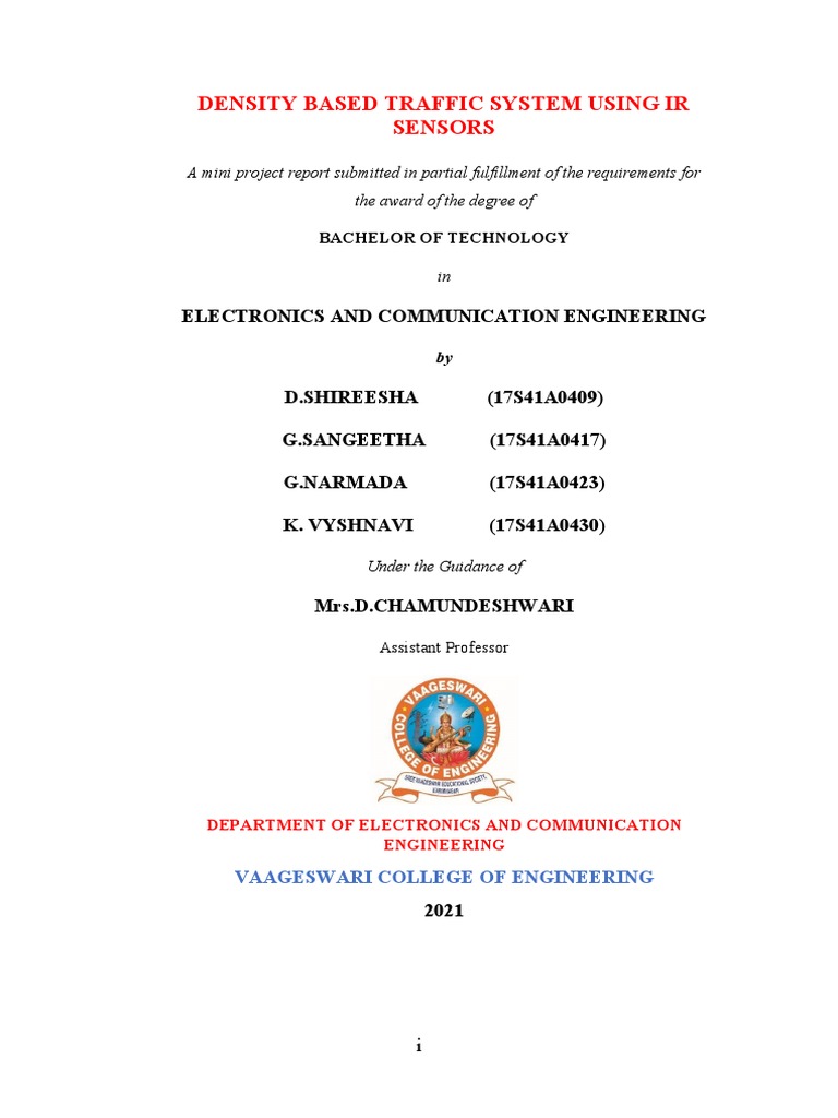 Density Based Traffic System | PDF | Rectifier | Microcontroller