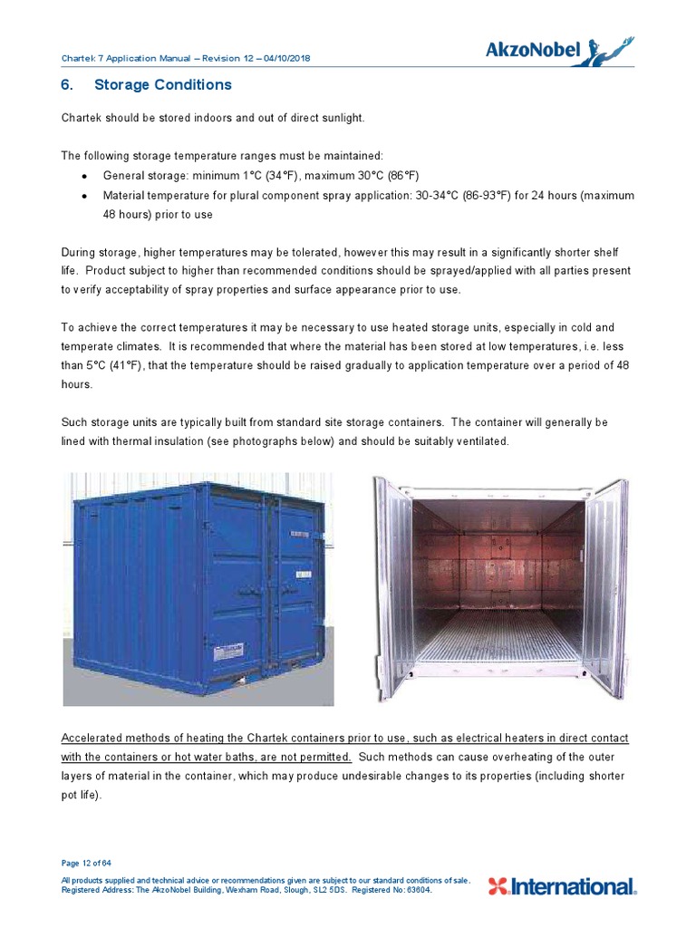 Chartek 7 Storage Guidelines | PDF