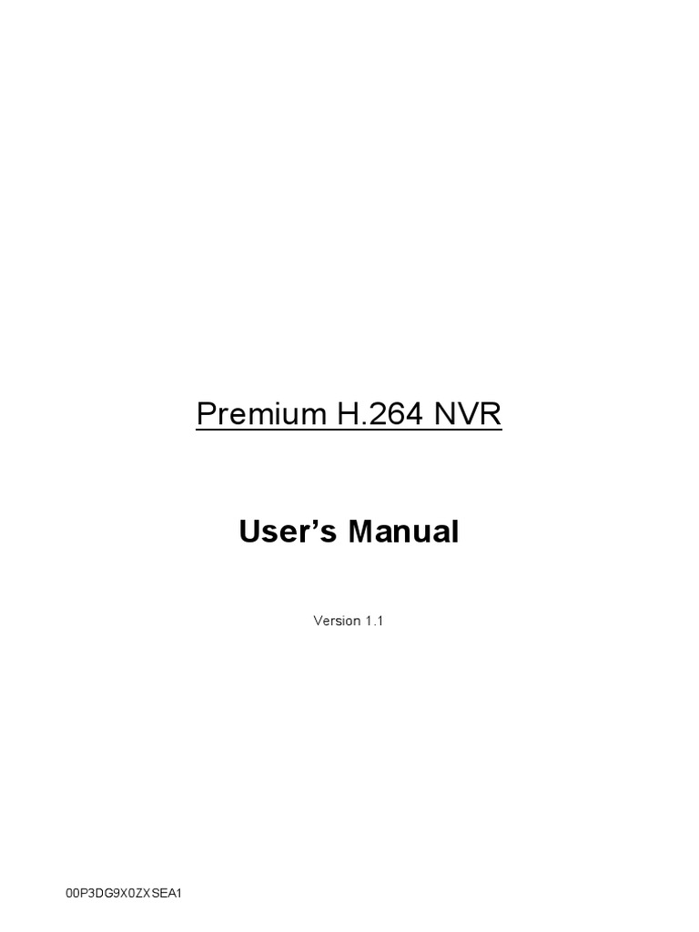 Anspo NVR User's Manual | PDF | Usb | Menu (Computing)