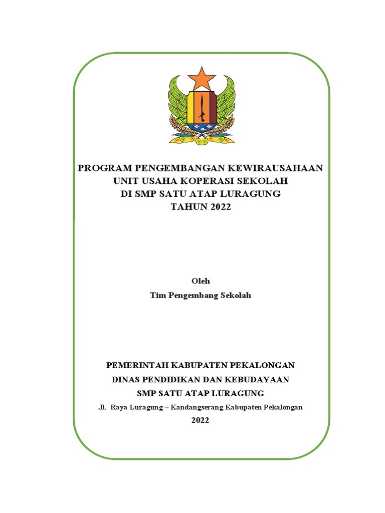 Program Koperasi Siswa di SMP Luragung | PDF | Karier & Perkembangan ...