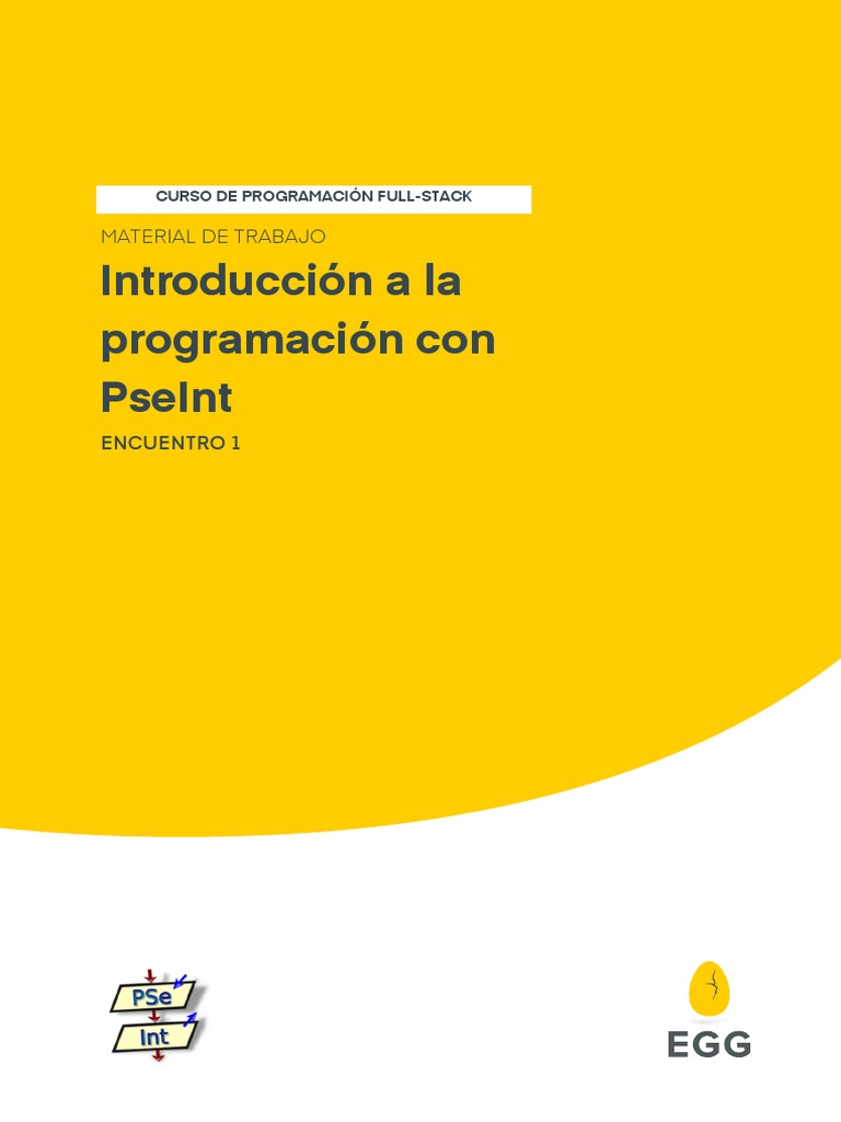 Introducción a PseInt y Algoritmos | PDF | Algoritmos | Lenguaje de ...