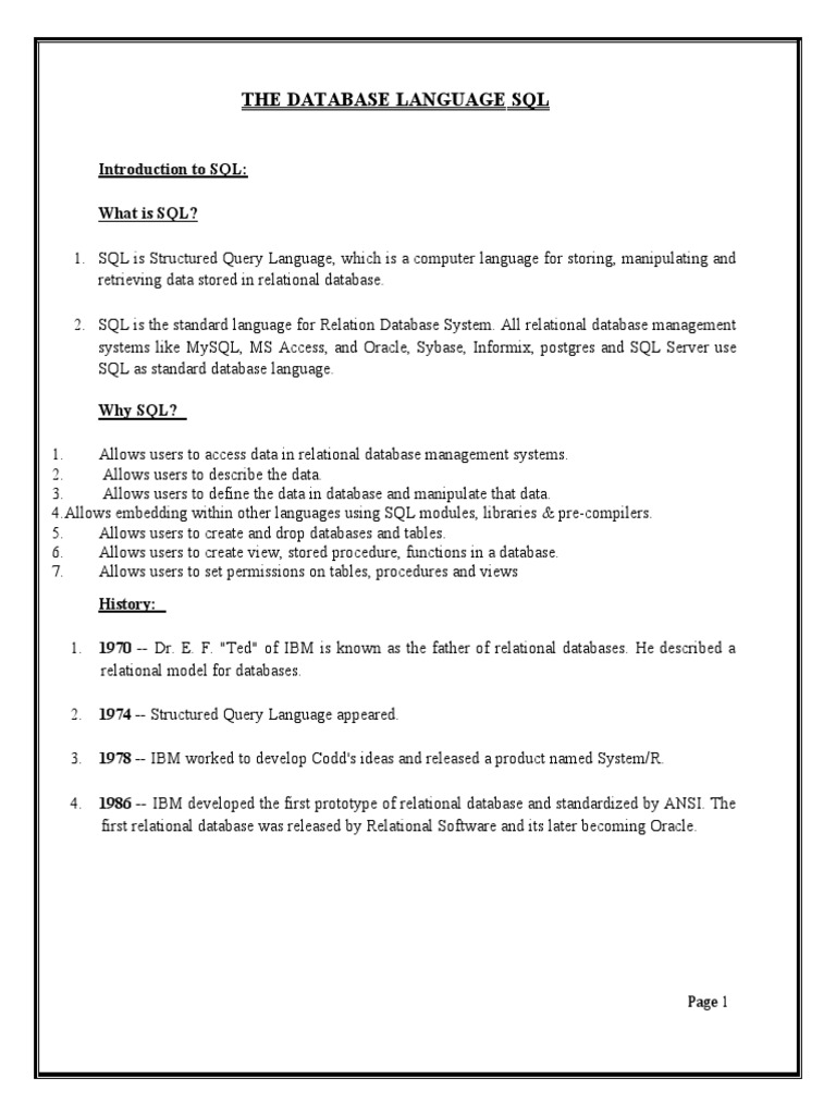 Unit Iii SQL | PDF | Relational Database | Databases