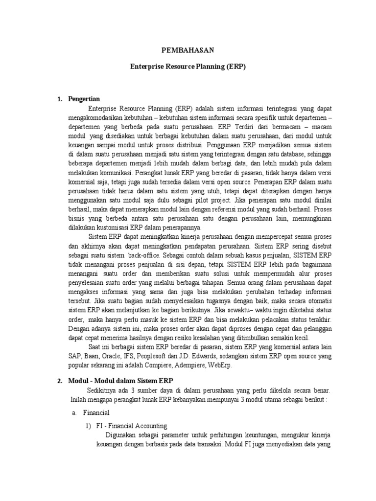 Materi 1 (Erp) | PDF