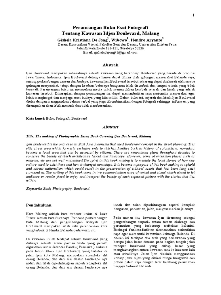 ID Perancangan Buku Esai Fotografi Tentang | PDF