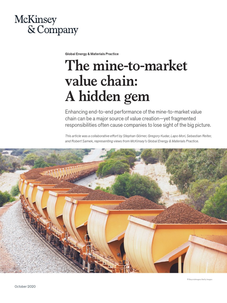 The Mine To Market Value Chain A Hidden Gem Vf Pdf Value Chain Simulation