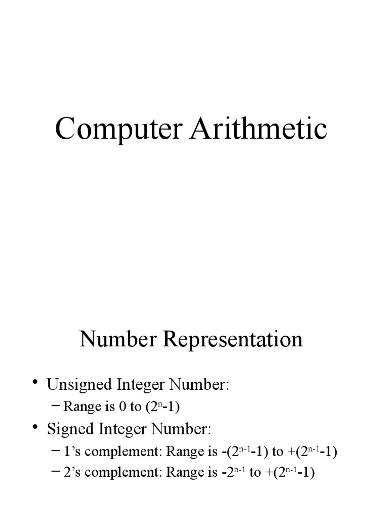 Computer Arithmetic | Download Free PDF | Multiplication | Arithmetic