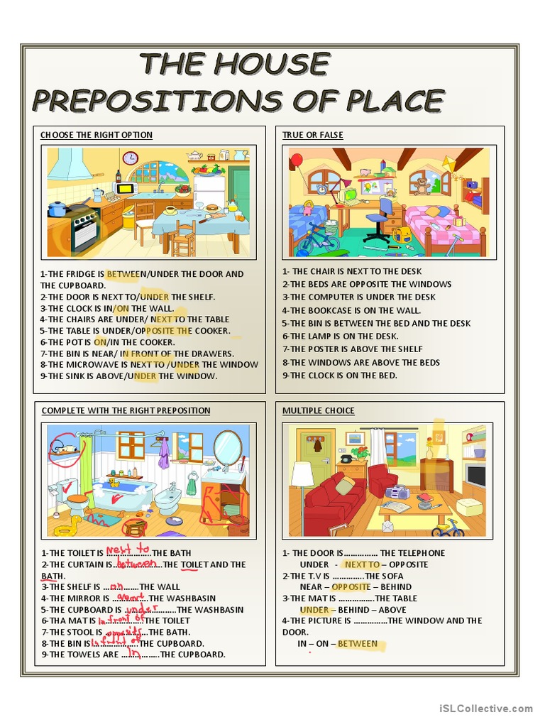 The House - Prepositions of Place | PDF
