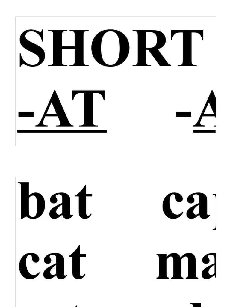 CVC Word Lists | PDF