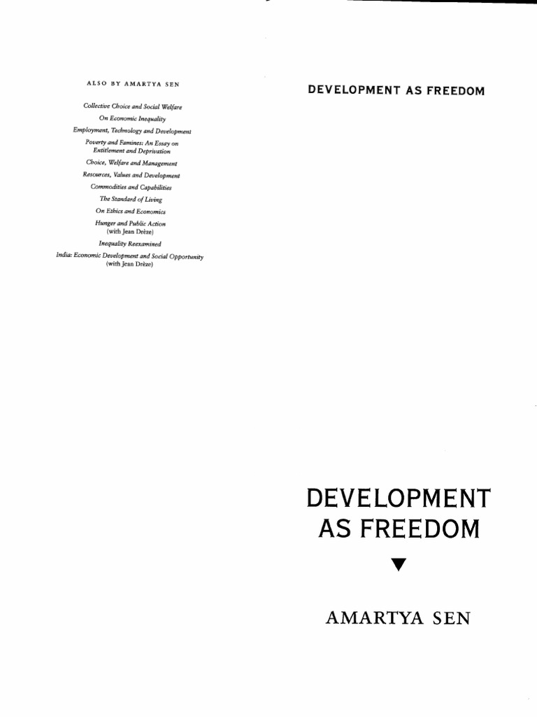 Development As Freedom | PDF