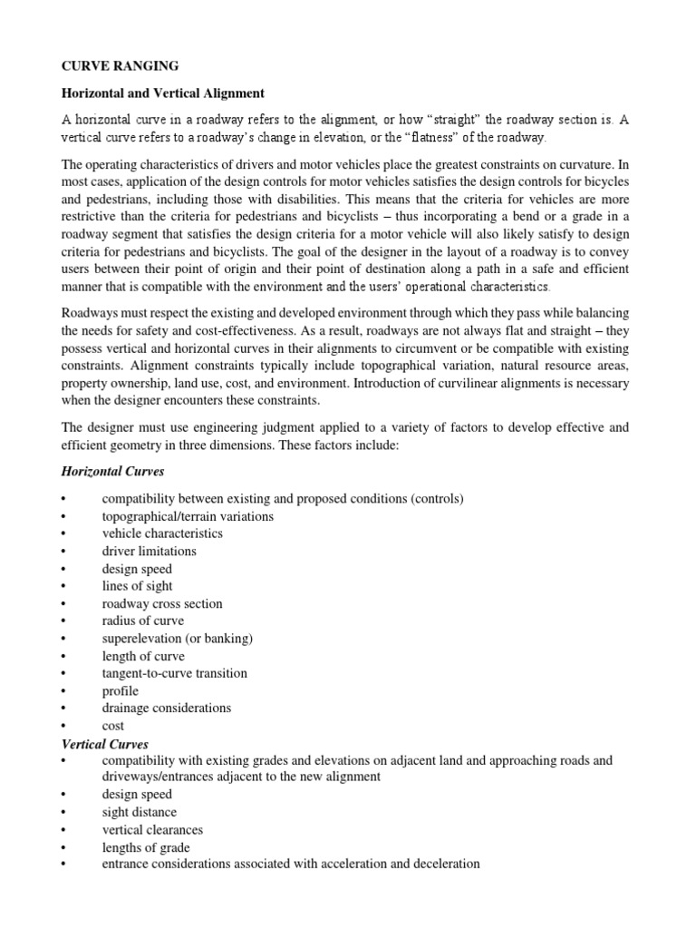 Curve Ranging | PDF | Circle | Angle