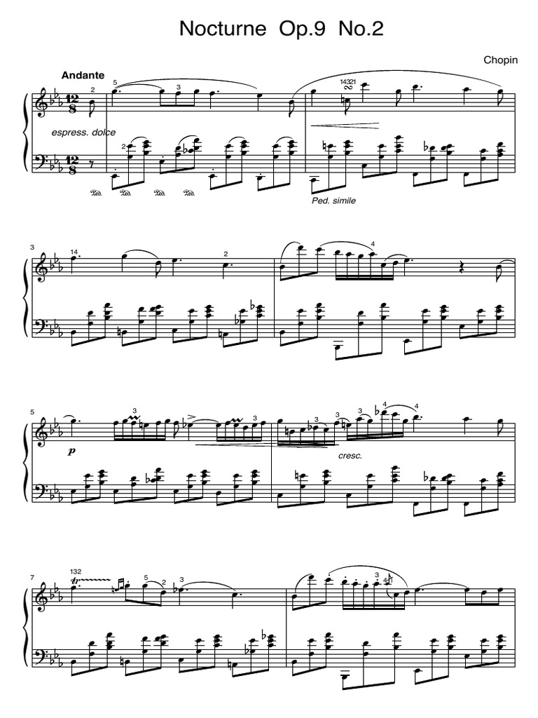 Chopin Nocturne Op9 No2 | PDF | Musical Forms | Musical Compositions
