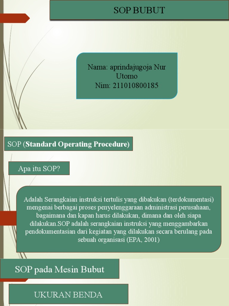 Sop Bubut Aprin | PDF