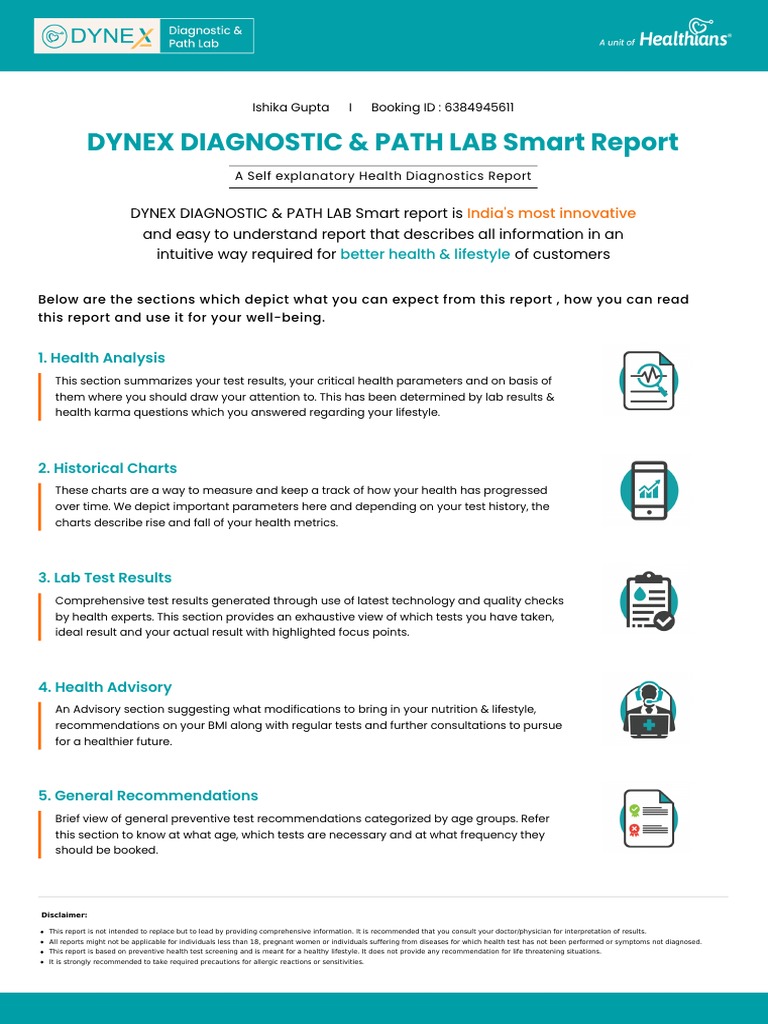 Health Diagnostics Report Summary | PDF | Anemia | Health Sciences
