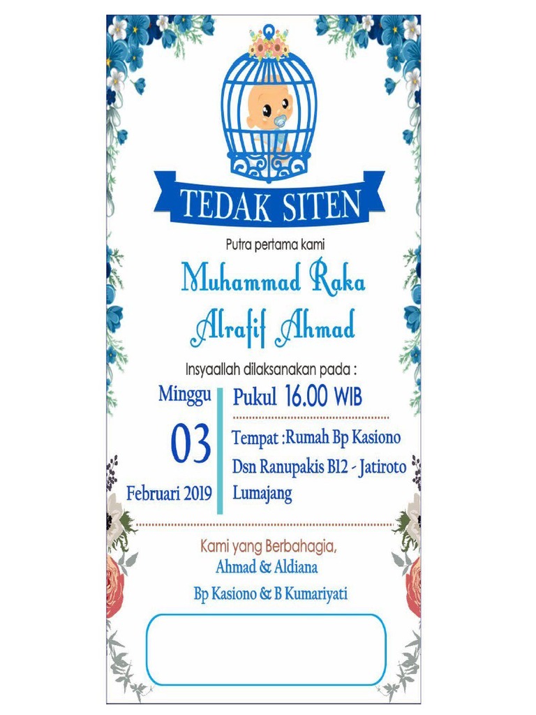 Undangan Tedak Siten Pdf