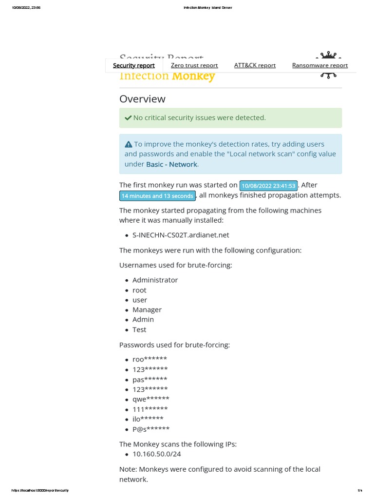 Infection Monkey Island Server | PDF | Computer Network | Superuser