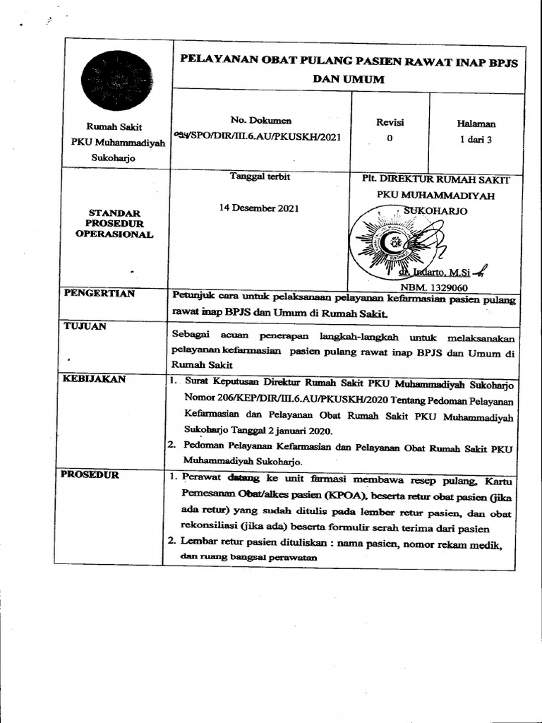 Spo Obat Pulang | PDF