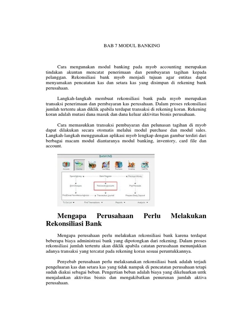 Bab 7 Modul Banking | PDF | Pengelolaan Keuangan & Uang