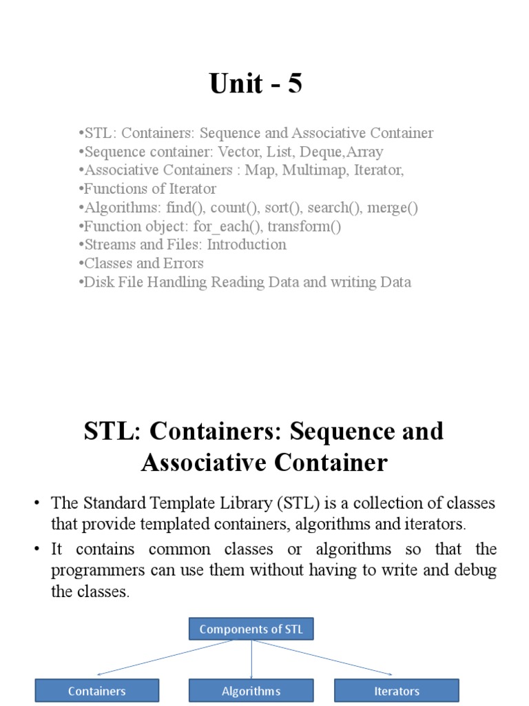 Unit - 5 Oodp Final | Download Free PDF | Array Data Structure | Computer Science