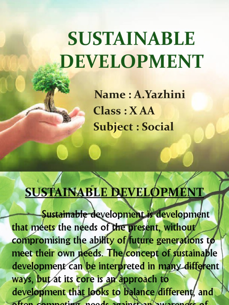 Sustainable Development | PDF | Sustainability | Poverty