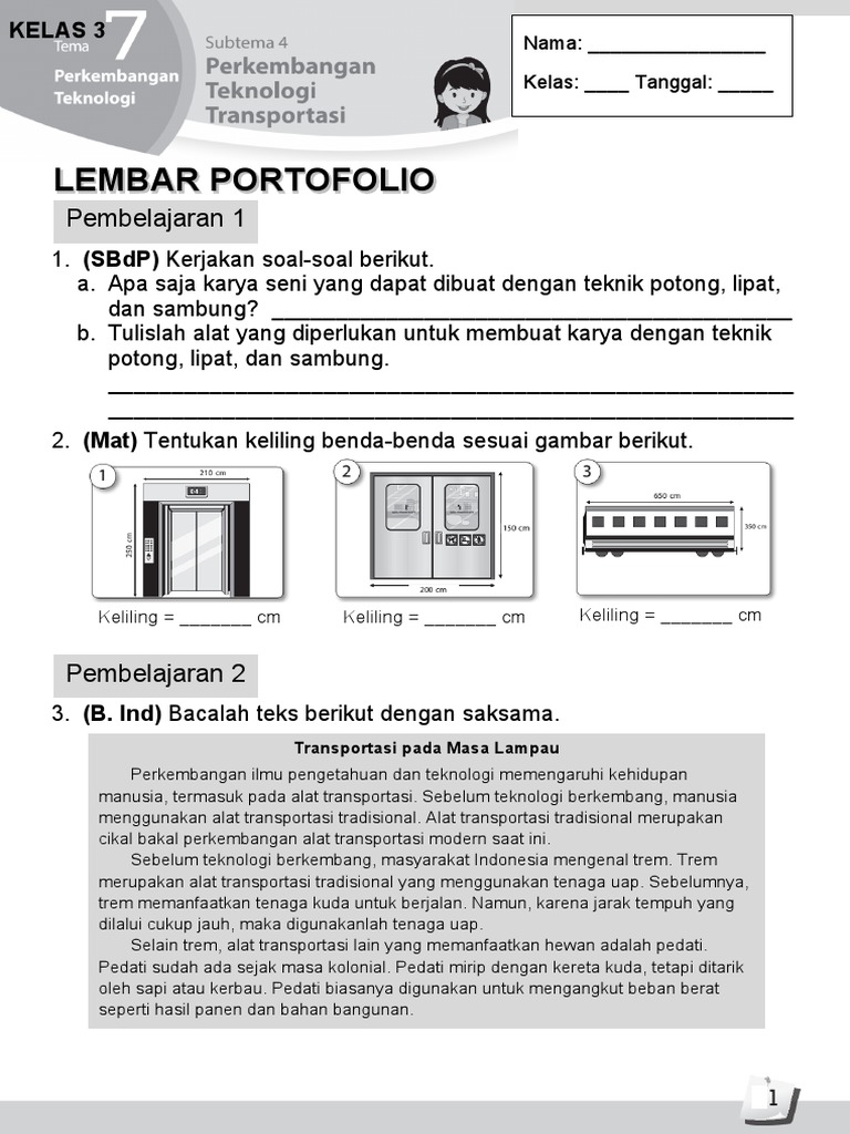 LEMBAR PORTOFOLIO BUPENA 3D Tema 7 Sub 4 | PDF
