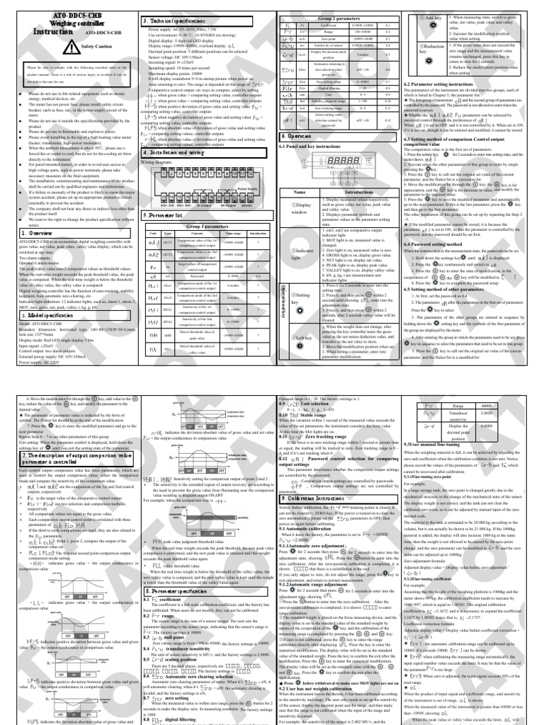 Ato ddc5 CHB Digital Controller Instruction Manual | PDF | Calibration ...