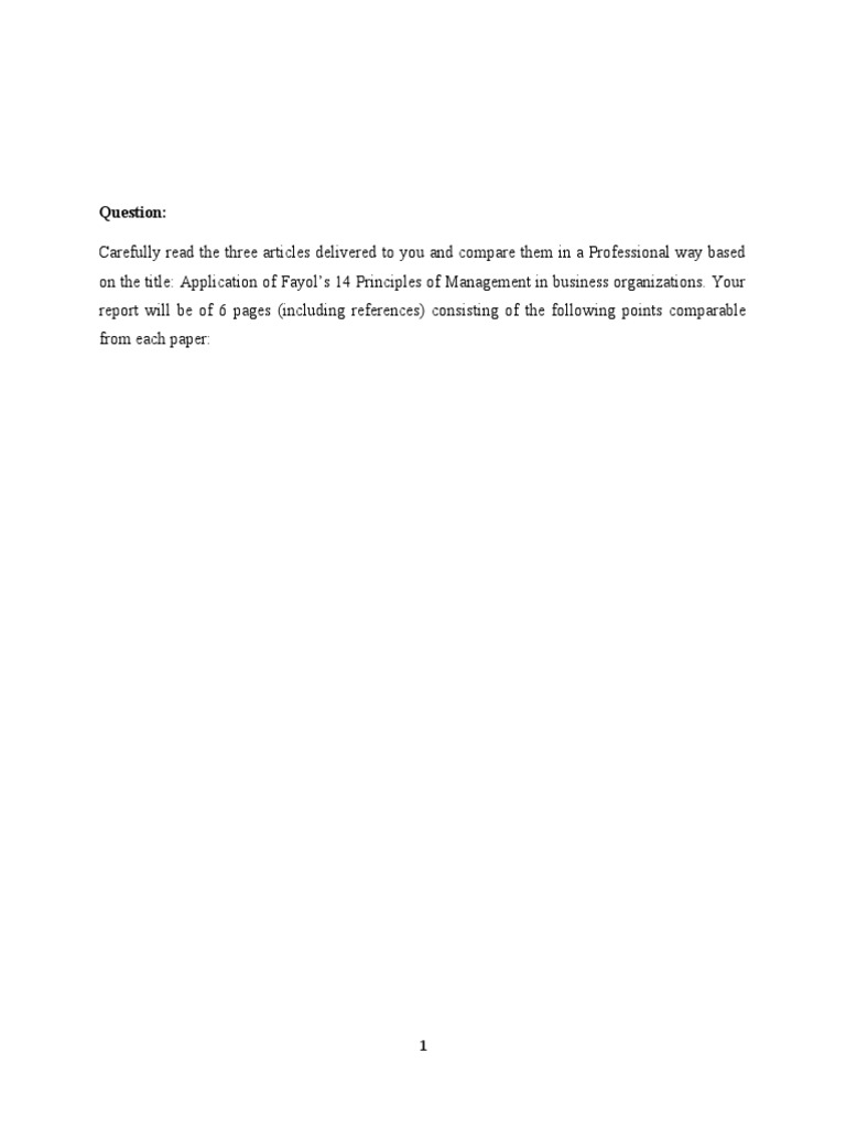 Application of Fayols 14 Principle | Download Free PDF | Cognitive ...