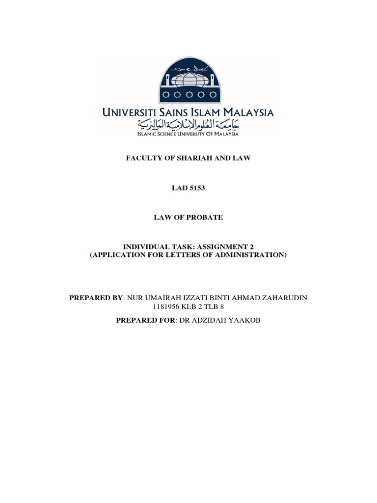 Assignment 2 Probate La Final | PDF | Common Law | Civil Law (Common Law)