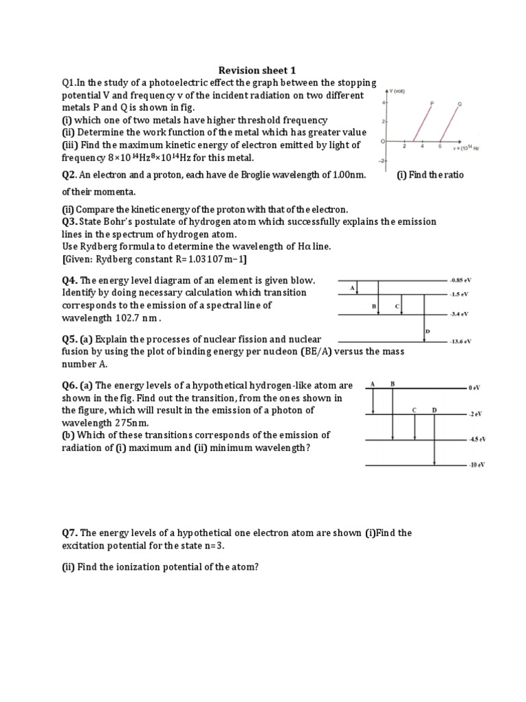 Revision Sheet | PDF
