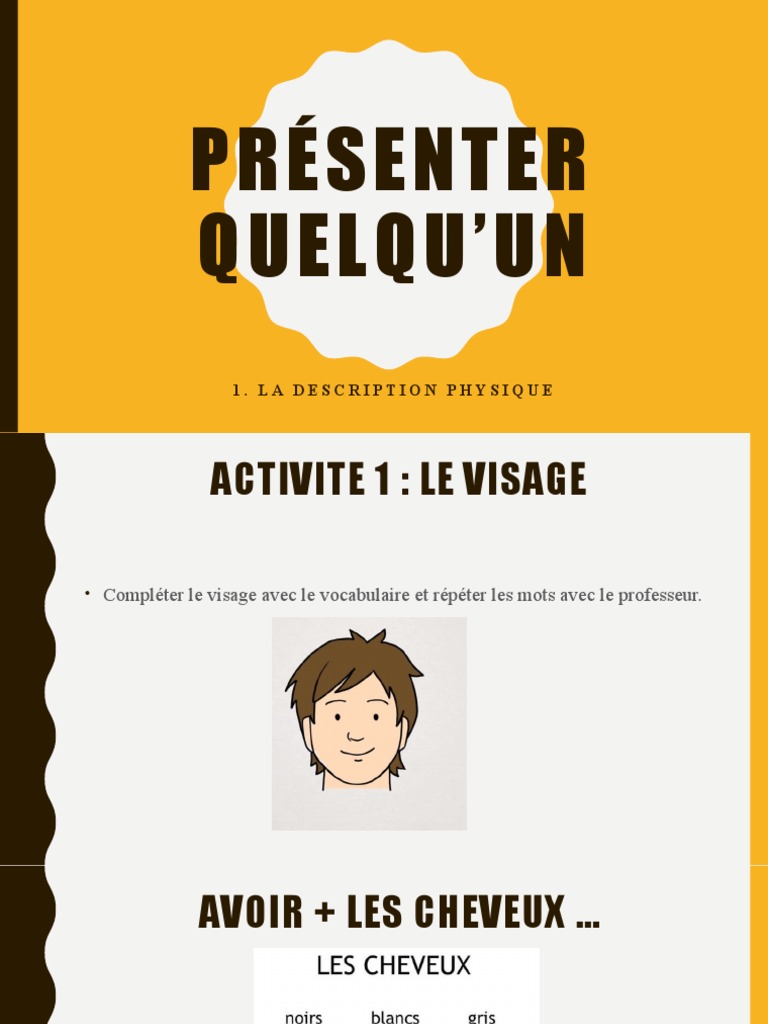 Présenter Quelqu'un | PDF