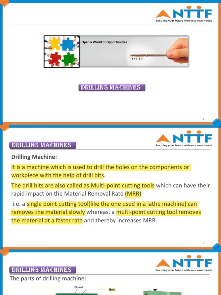 Us-Types of Drilling Machines | PDF | Drill | Drilling