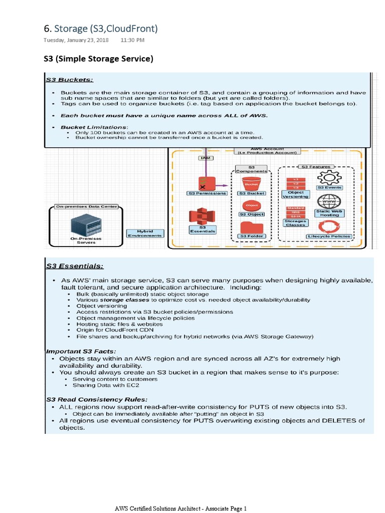 Storage (S3, Cloudfront) | PDF | Amazon Web Services | World Wide Web