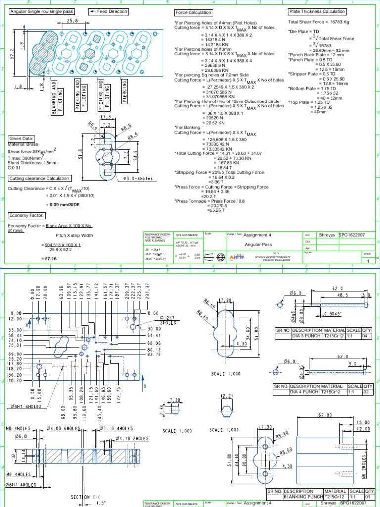 PT A4 Strip Layout PDF | PDF | Engineering Tolerance | Metrology