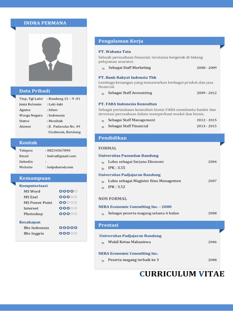 contoh cv | PDF