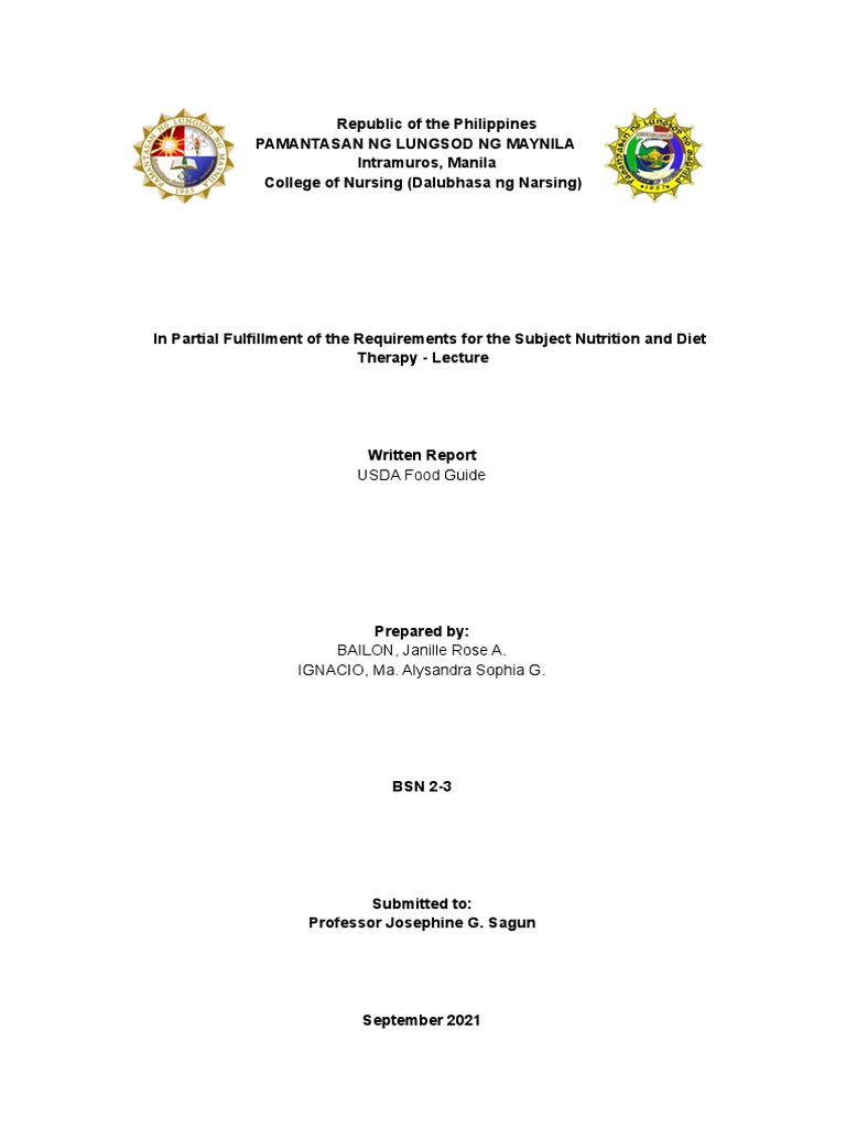 USDA FOOD GUIDE (1) | PDF | Whole Grain | Foods