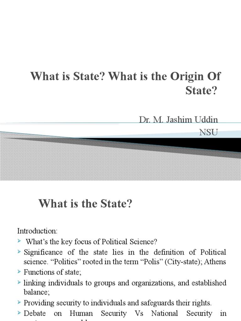 State and Its Origin | PDF | Social Contract | State (Polity)