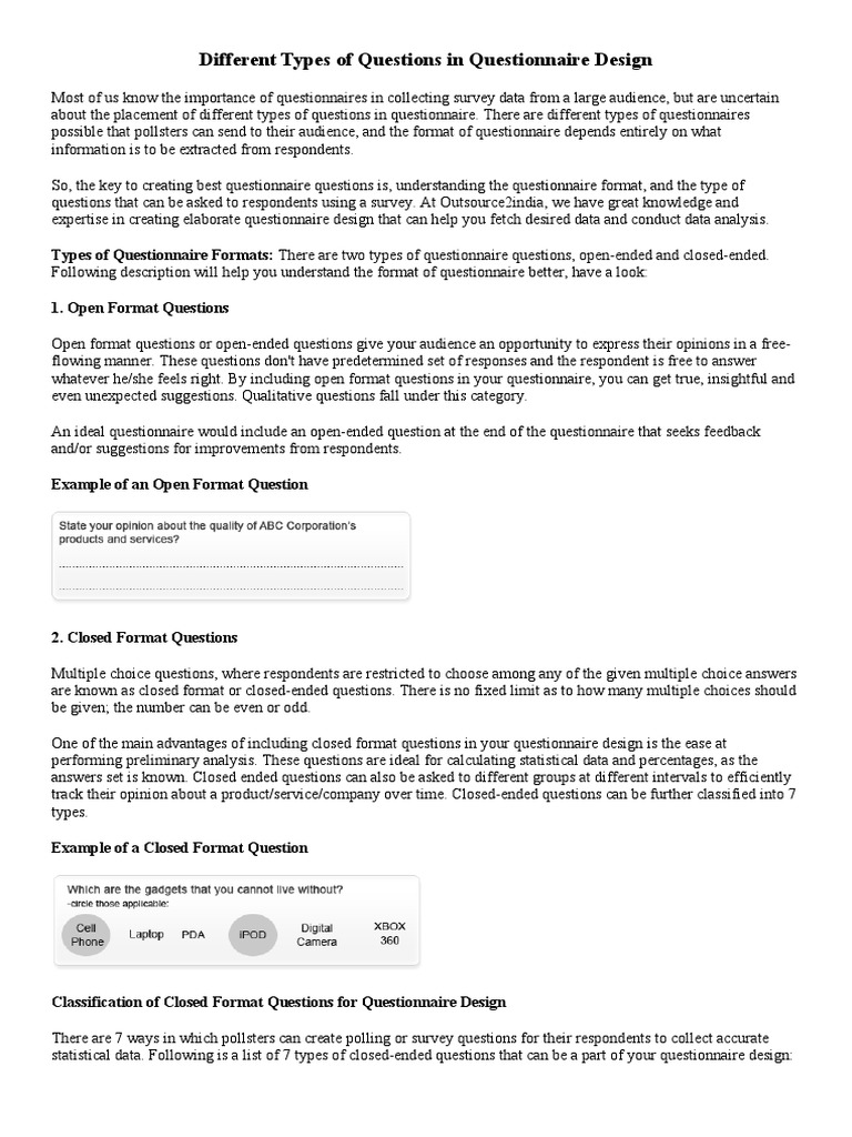A Comprehensive Guide to Creating Effective Questionnaire Design ... A Comprehensive Guide to Creating Effective Questionnaire Design ...