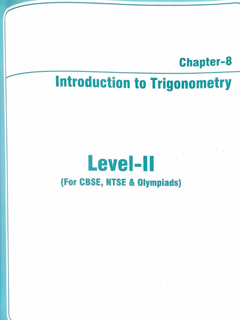 10th Maths - Trigonometry Level 2 - Aakash | PDF
