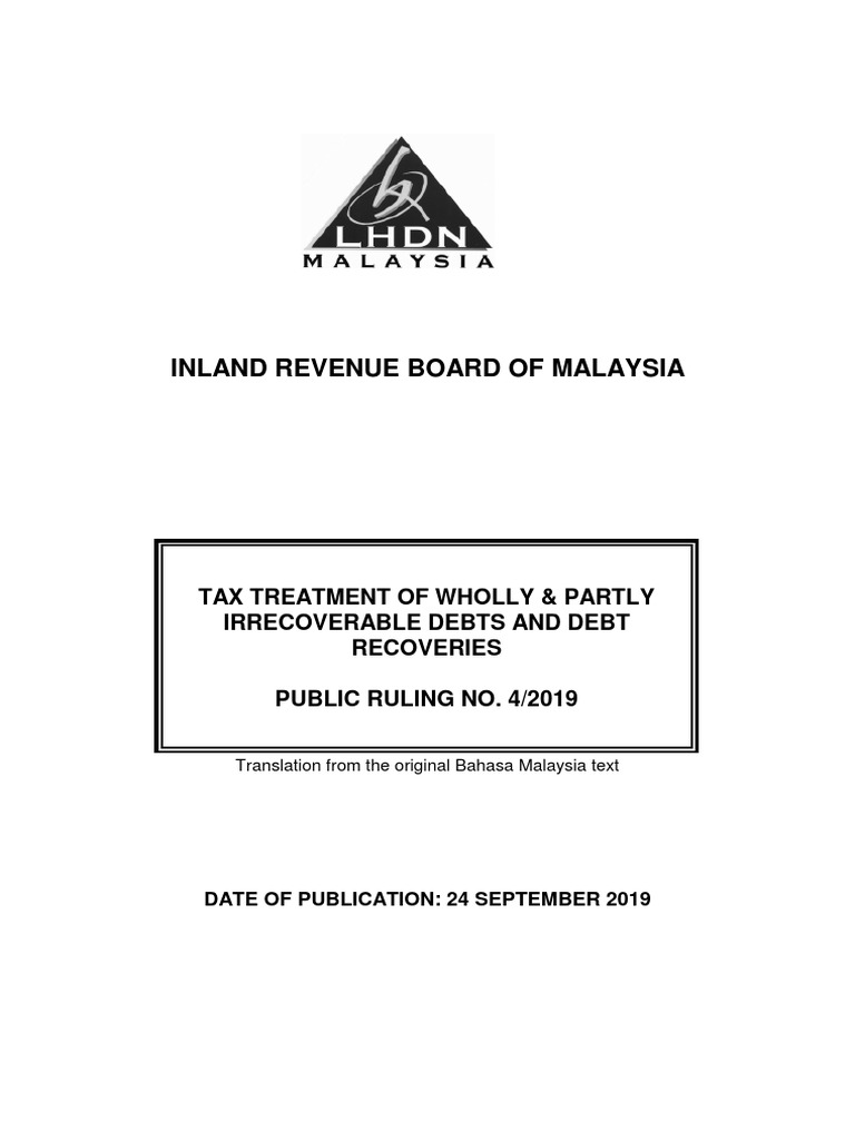 PR 04 2019 Debt and Debt Recoveries | PDF | Bad Debt | Tax Deduction PR 04 2019 Debt and Debt Recoveries | PDF | Bad Debt | Tax Deduction
