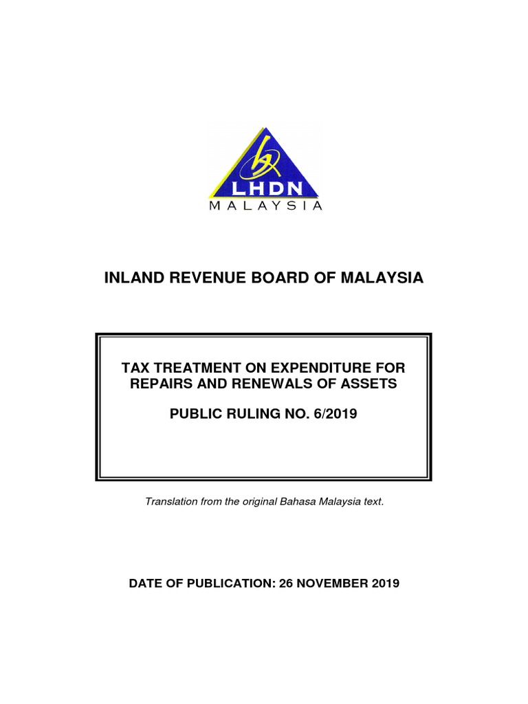PR 06 2019 Repair and Renewals | PDF | Expense | Tax Deduction