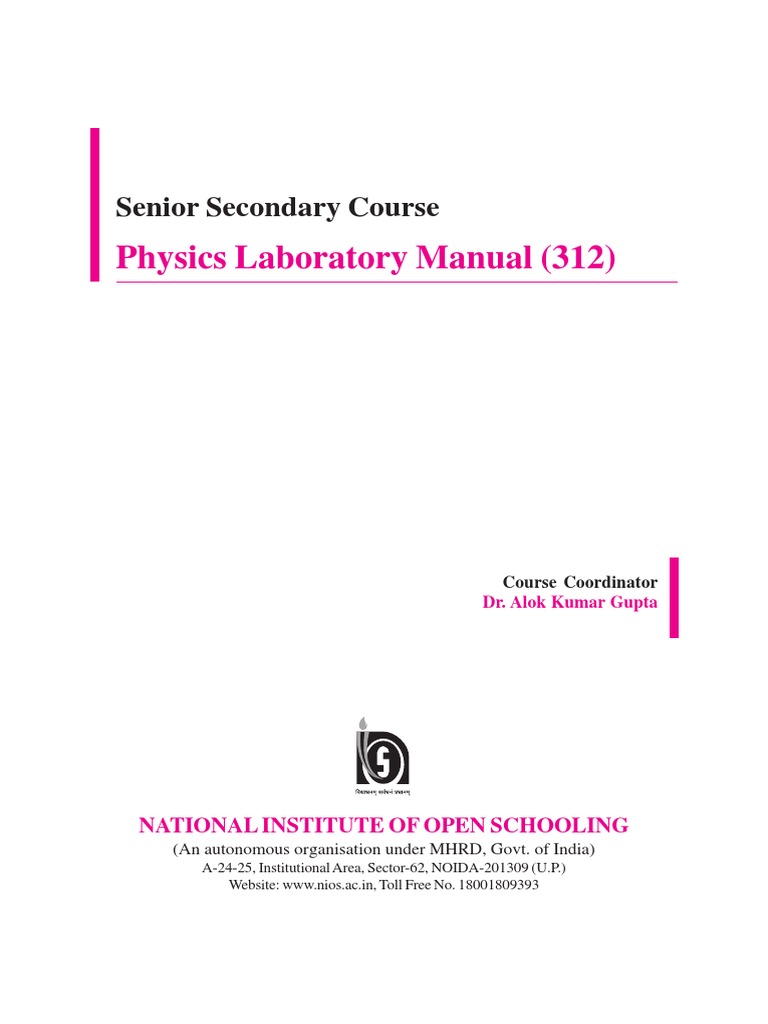 312 Lab Manual New | PDF | Logarithm | Observational Error