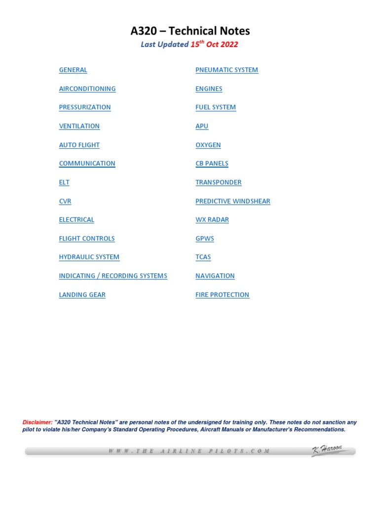 A320 Technical Notes | PDF | Turbine | Mechanical Engineering