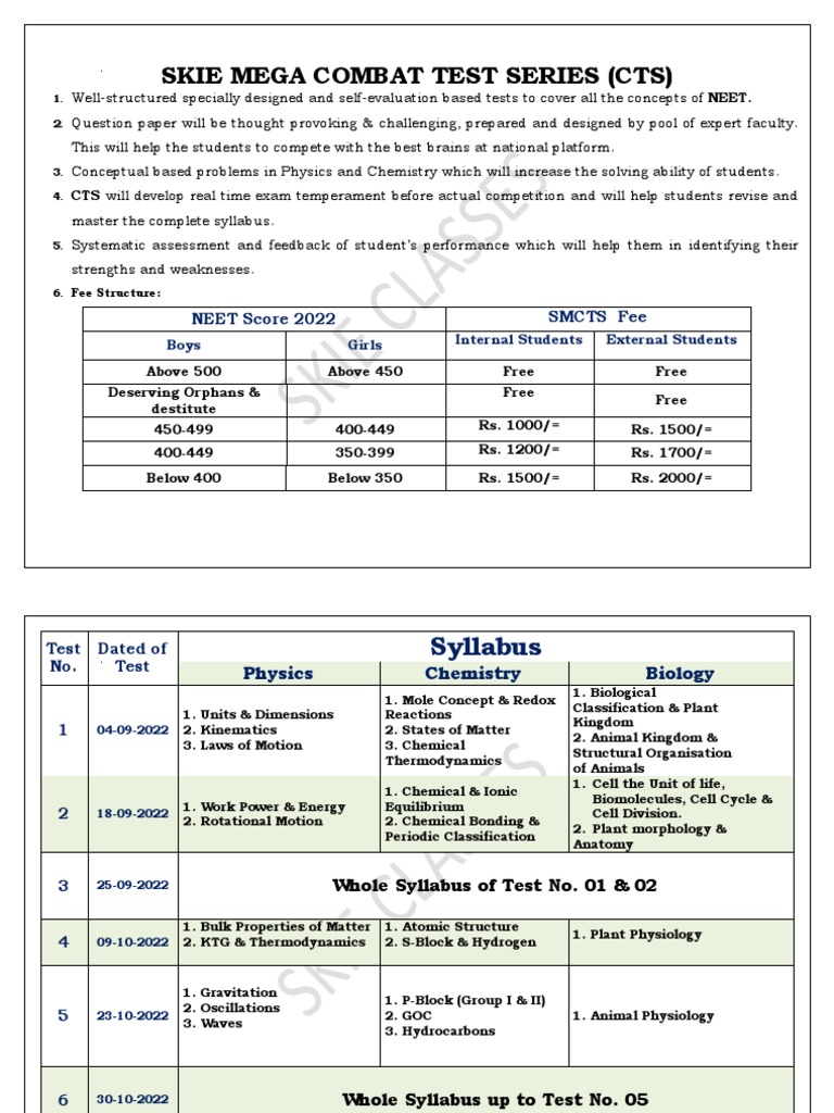 CTS-Test Series-2023 | PDF | Chemistry | Ether