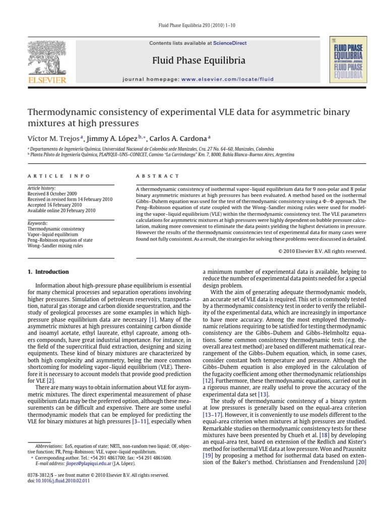 VLE Thermodynamic Test1 | PDF | Phases Of Matter | Mathematical Physics