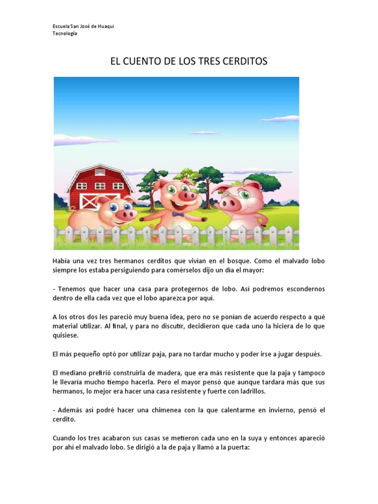 El Cuento de Los Tres Cerditos | PDF